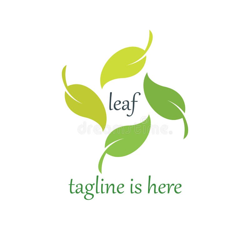 4 Hoja Logo Template Vector Design Ilustración del Vector - Ilustración ...