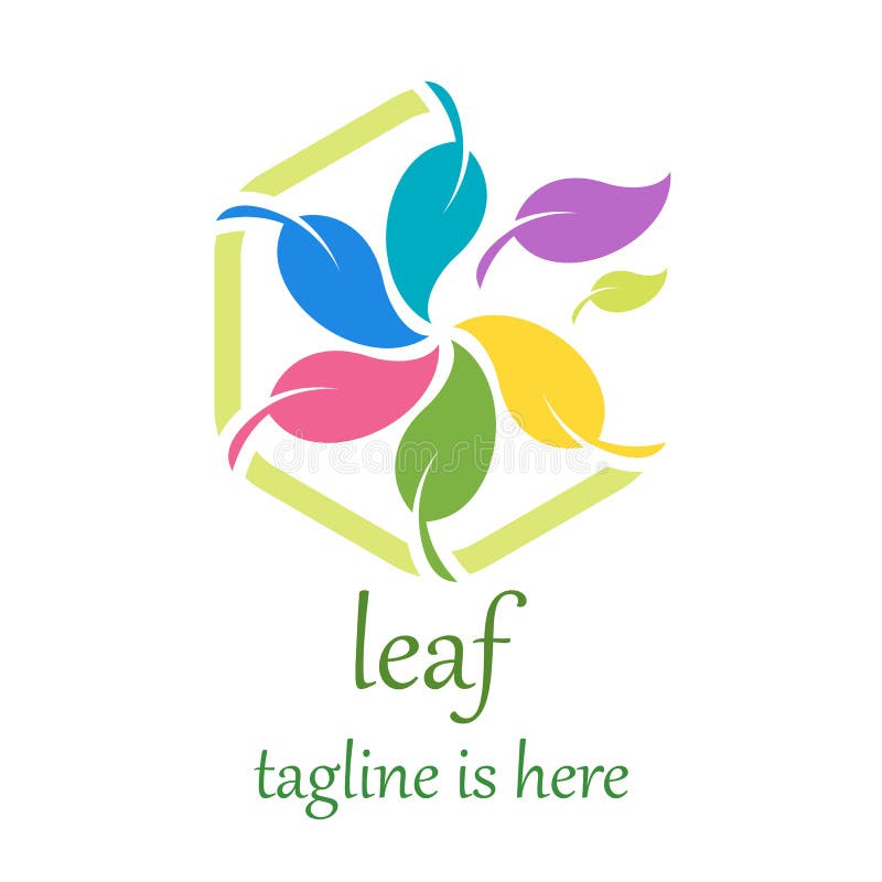 4 Hoja Logo Template Vector Design Ilustración del Vector - Ilustración ...