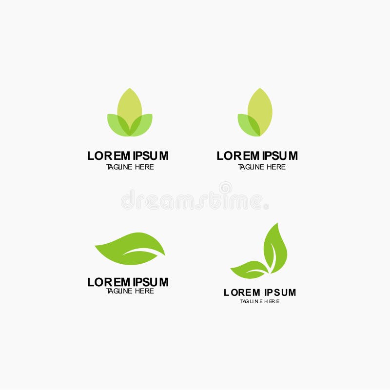 Hoja Logo Vector Template Design Illustration Foto de archivo - Imagen ...
