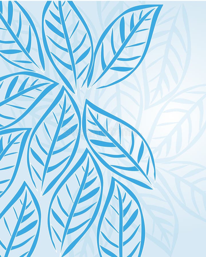 Hojas azules ilustración del vector. Ilustración de adorno - 18034731