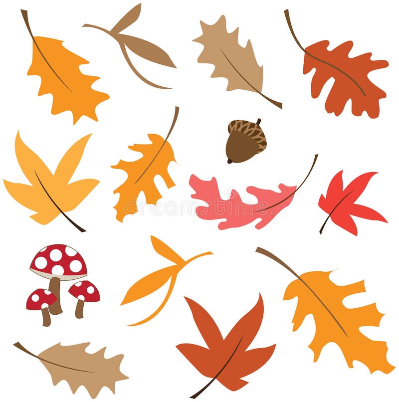 Hojas de la caída ilustración del vector. Ilustración de amarillo ...