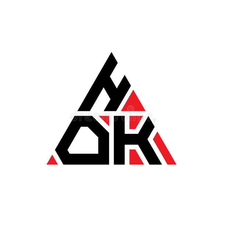 HOK Triangle Letter Logo Design with Triangle Shape. HOK Triangle Logo ...