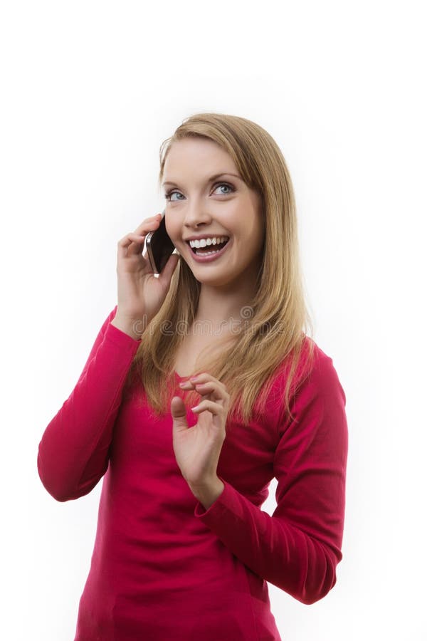 Hola foto de archivo. Imagen de joven, célula, muchacha - 39832848