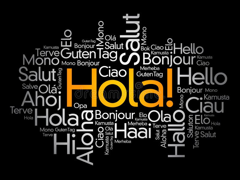 Hola, Hello Spanish Text Vector Lettering Illustration Stock Vector ... Hola, Hello Spanish Text Vector Lettering Illustration Stock Vector ...