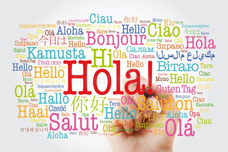 Spanish Word Hola Hello Stock Illustrations – 749 Spanish Word Hola ...