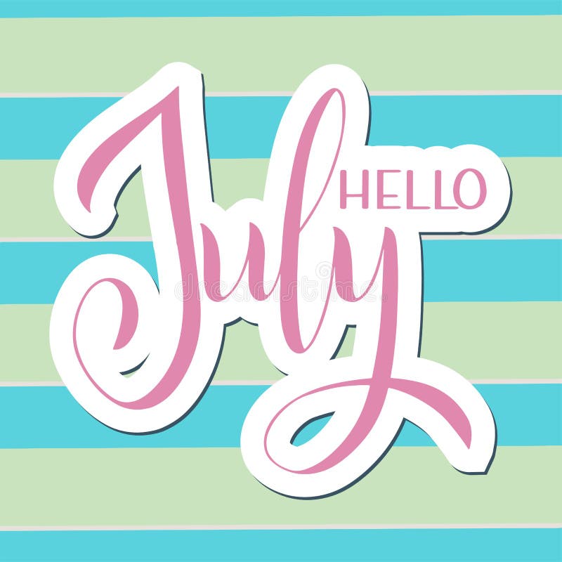 Impresión De Las Letras De Julio Ilustración Del Verano Ilustración del ...