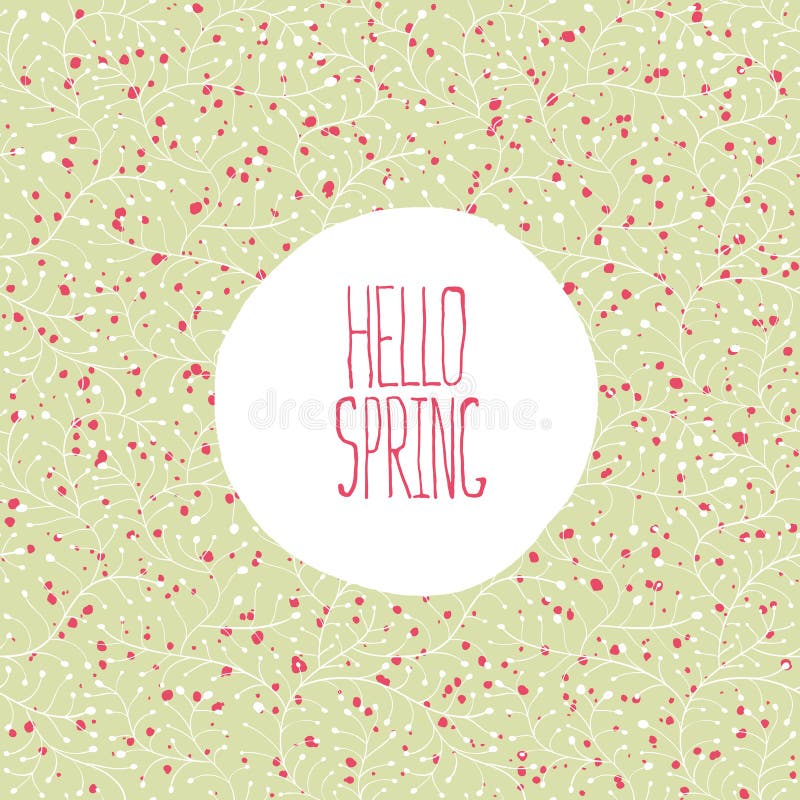 Hola primavera ilustración del vector. Ilustración de trazado - 210586265