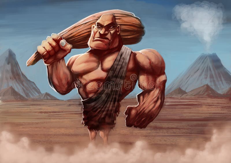 Holbewoner stock illustratie. Illustration of kerel, uitdrukking - 25635698