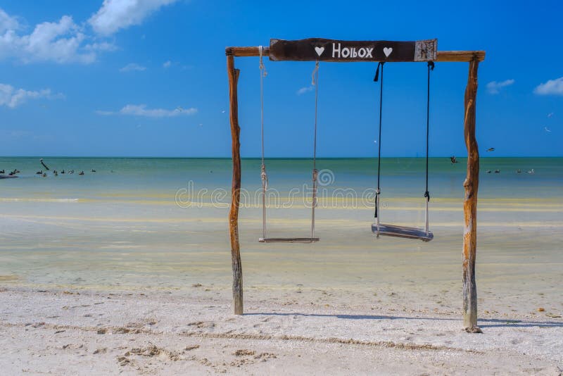 Holbox Beach Swings Stock Photos - Free & Royalty-Free Stock Photos ...
