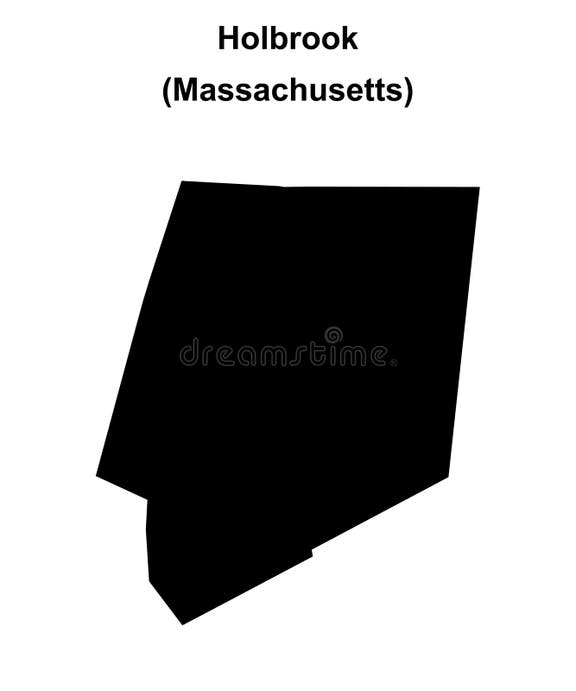 Holbrook outline map stock vector. Illustration of empty - 357333573