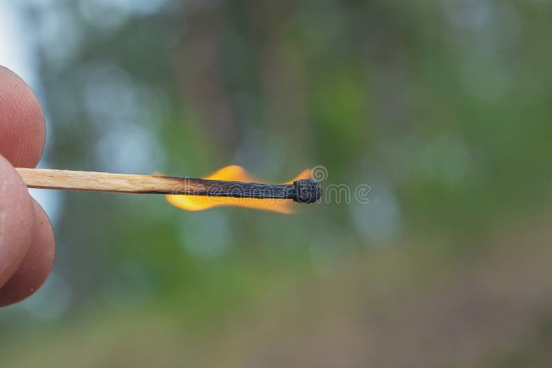 Hold a Burning Match. Fire from a Match Stock Image - Image of gaseous ...