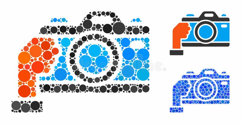 Hold Camera Composition Icon of Round Dots Stock Vector - Illustration ...