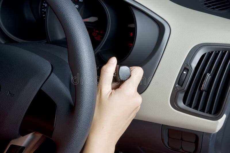 Hold Car Signal stock image. Image of girl, automobile - 25156493