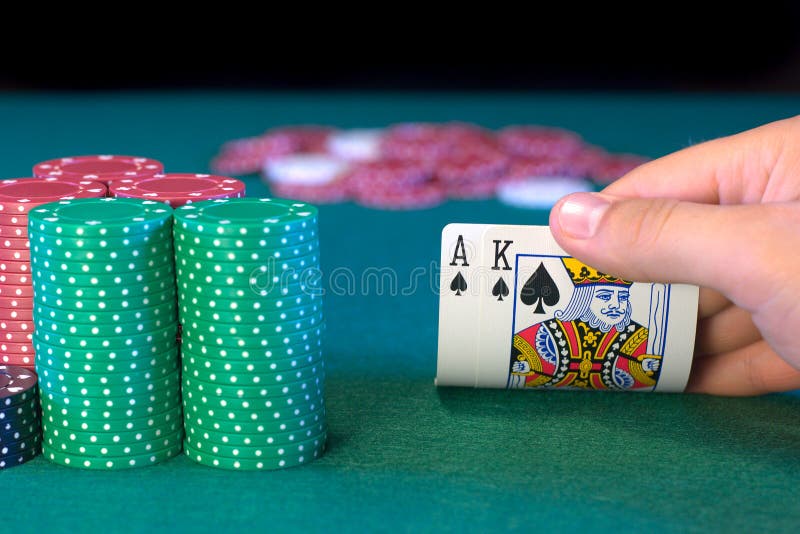 Hold em Poker Ace King stock photo. Image of spades, checks - 6180534