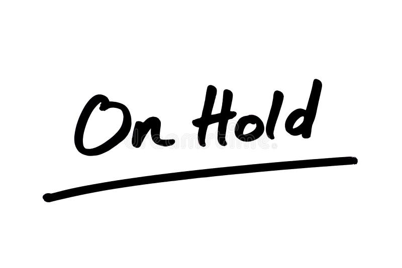 On Hold stock illustration. Illustration of await, delayed - 178119377