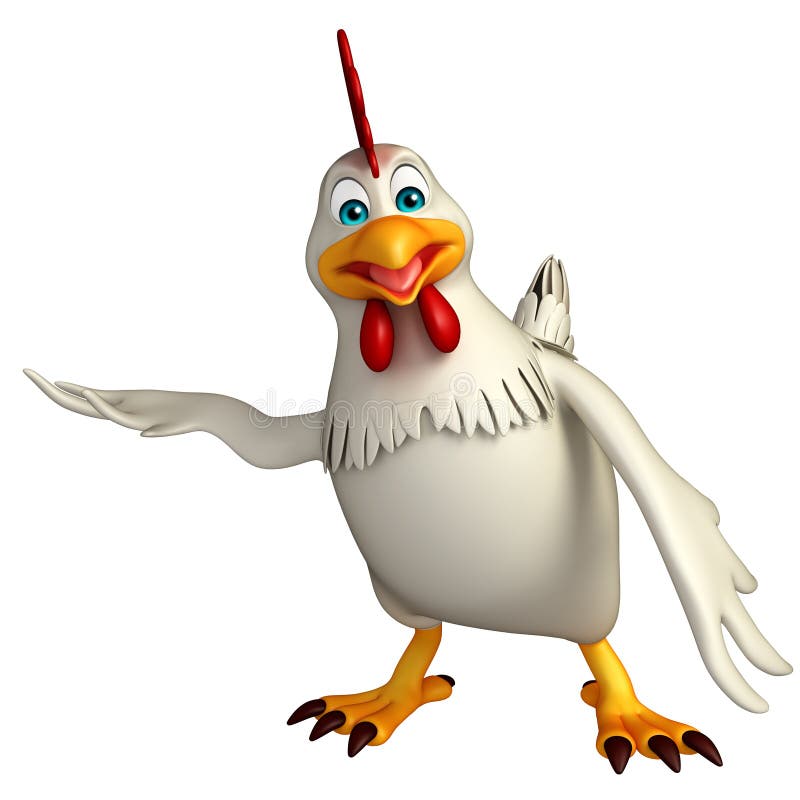 Hold Hen cartoon character stock illustration. Illustration of chickens ...