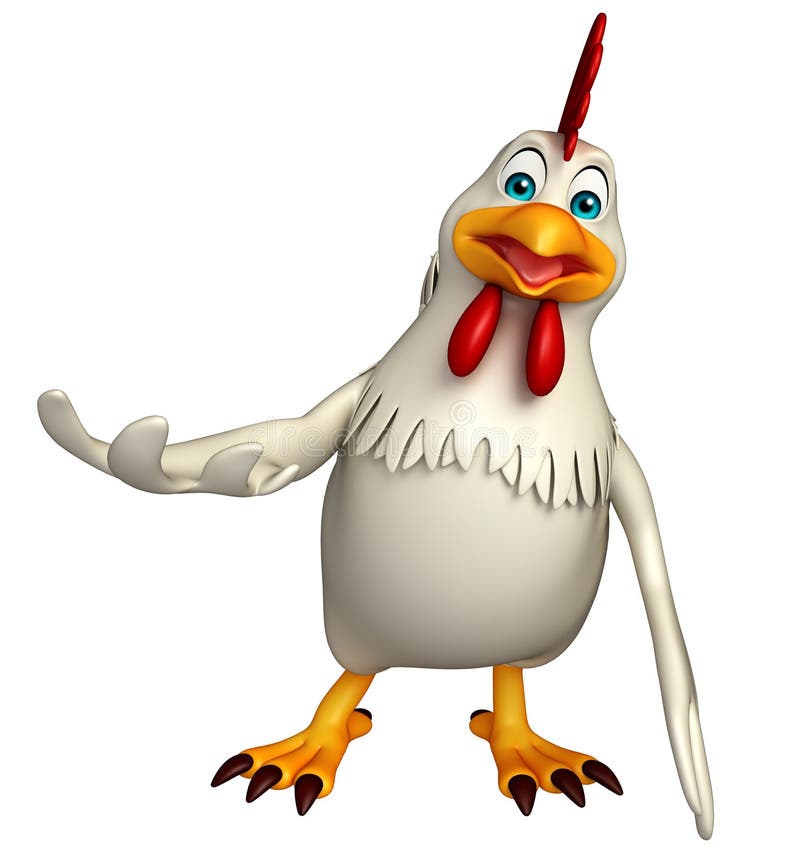 Hold Hen cartoon character stock illustration. Illustration of farm ...