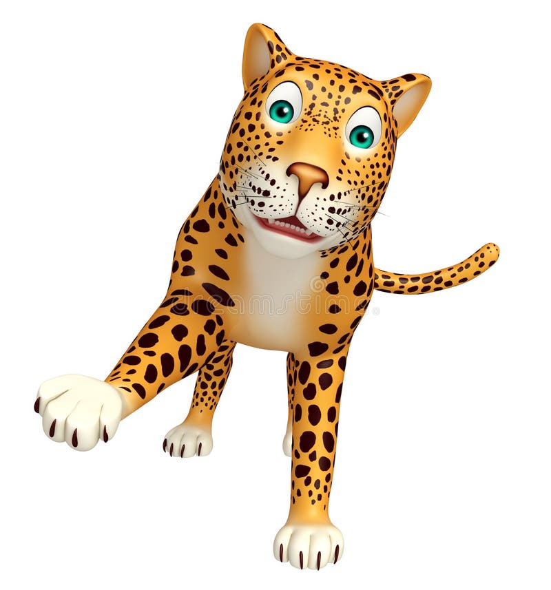 Hold Leopard Cartoon Character Stock Illustration - Illustration of ...