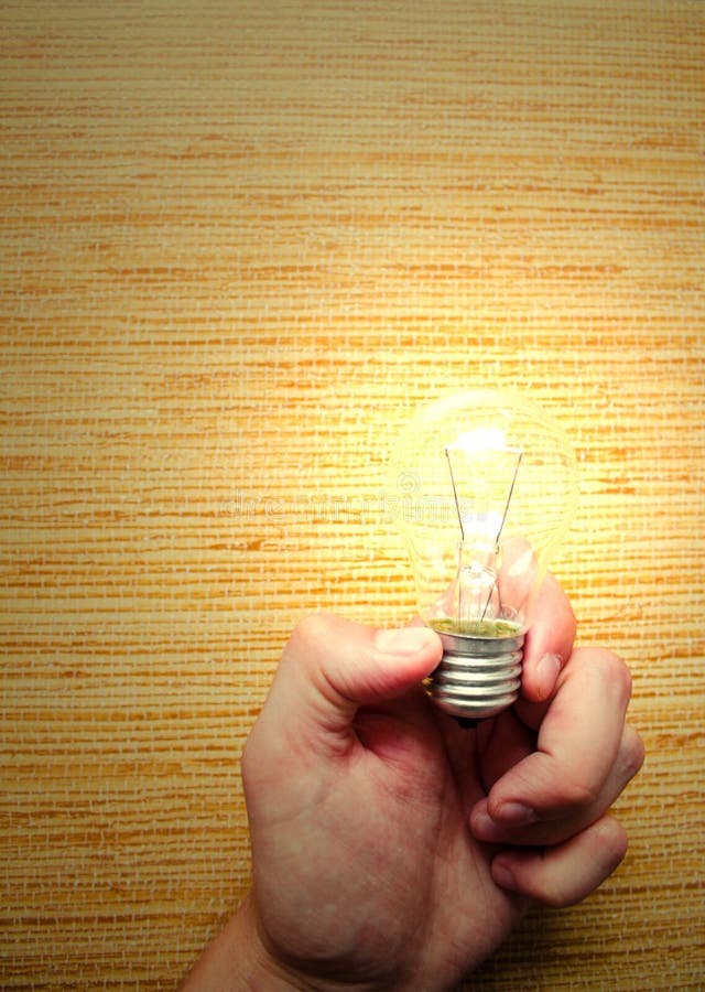 Hold the Light Bulb in Your Hand Stock Photo - Image of illumination ...