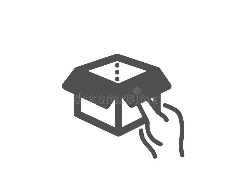 Hold Open Box Icon. Delivery Parcel Sign. Cargo Package. Vector Stock ...
