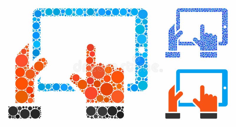 Hold Smart Pad Mosaic Icon of Circle Dots Stock Illustration ...