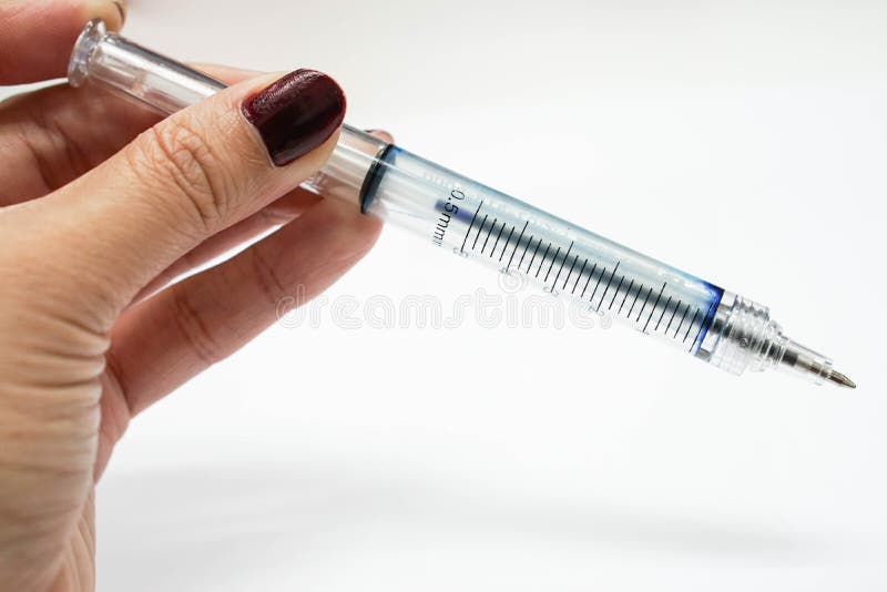 Hold a syringe stock image. Image of human, hospital - 78715149