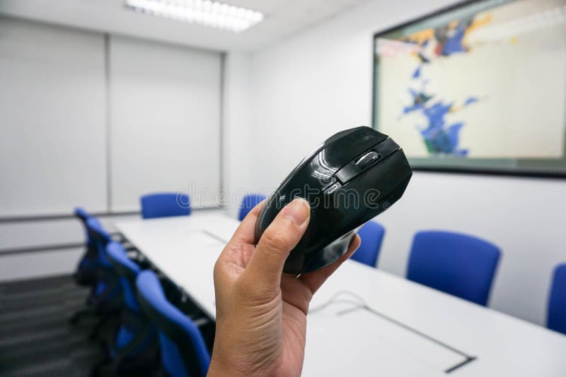 Hold wireless mouse stock image. Image of communication - 78000579