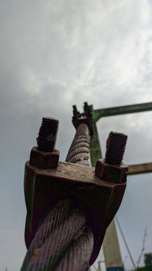 The holder bridge wire stock image. Image of metal, military - 251019581