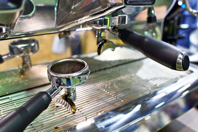 Holder coffee machine stock photo. Image of cafeteria - 87964184
