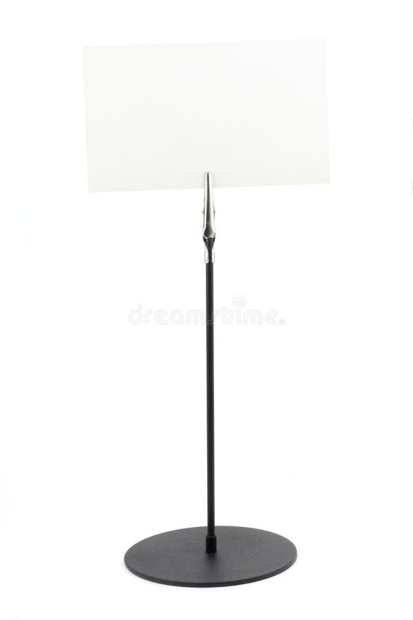 Holder with a white paper stock image. Image of office - 1714303