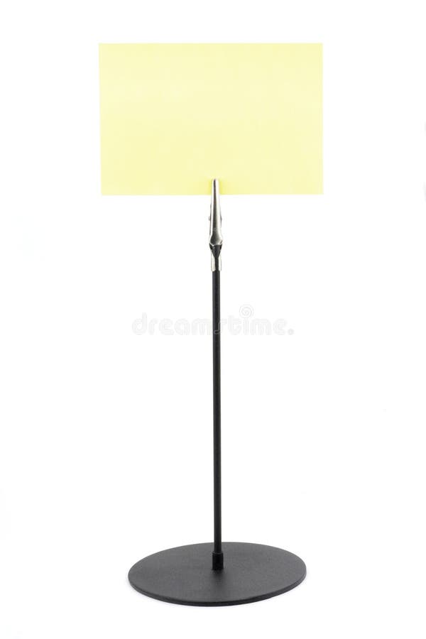 Holder with a yellow paper stock photo. Image of sheet - 1714304