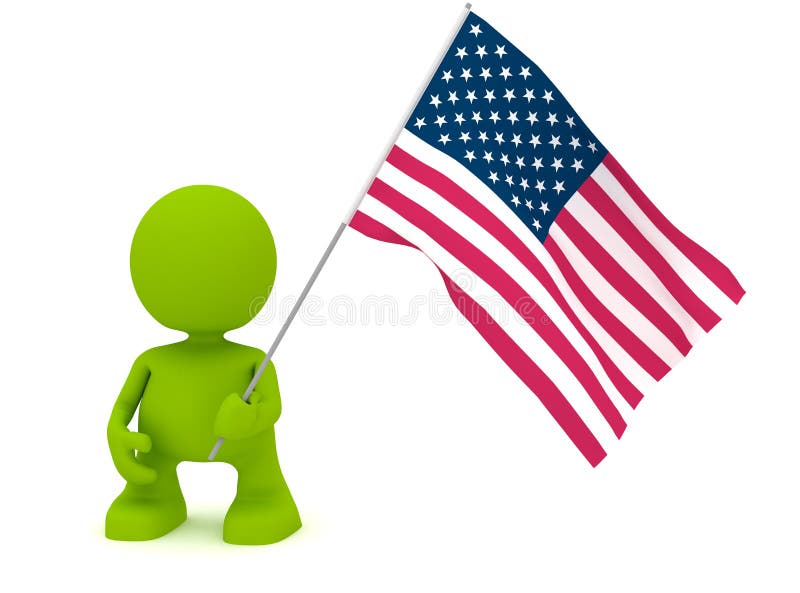 Stick figure USA flag stock vector. Illustration of concept - 33359184