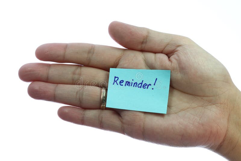 Hand Remember stock photo. Image of reminder, post, sticker - 3798656
