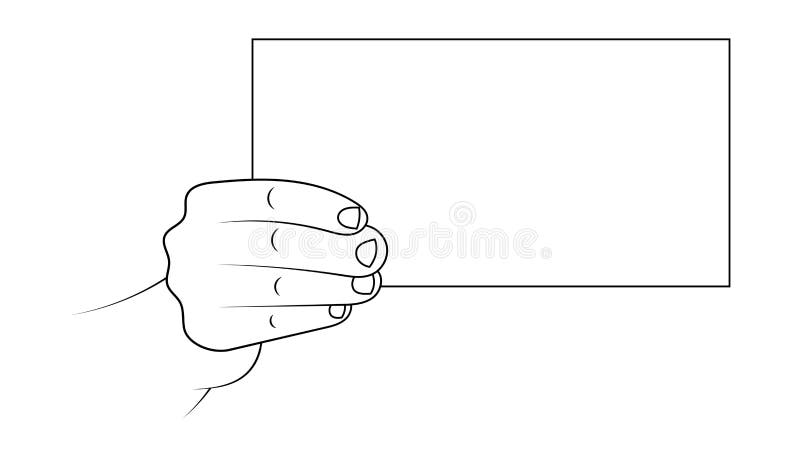 Holding Blank Sign in a Hand Sketch Stock Vector - Illustration of ...