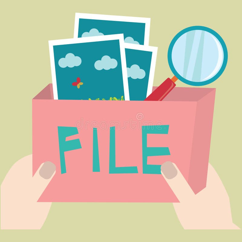 Holding a Box of Items. Vector Illustration Decorative Design Stock ...