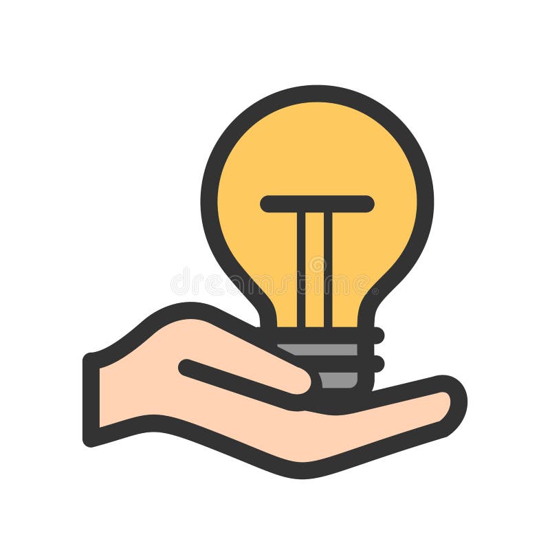 Holding Bulb stock vector. Illustration of hold, shine - 81212901