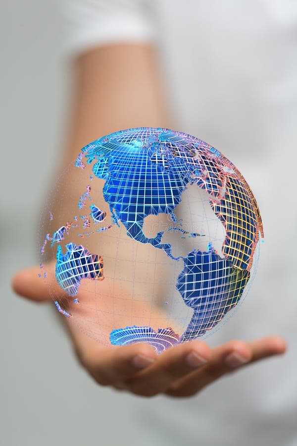 World Map and Connection Lines Stock Photo - Image of contact, connect ...