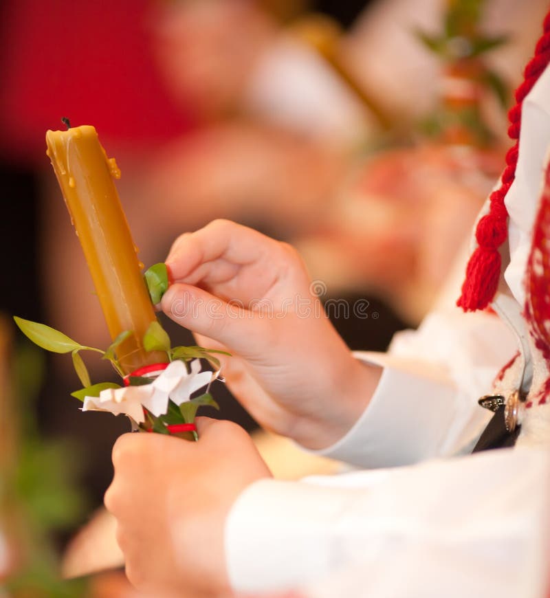 Child Holding Candle Stock Photos - Download 2,196 Royalty Free Photos