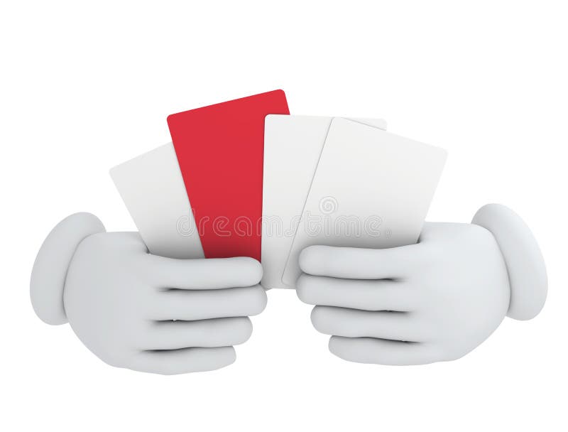 Holding a cards stock illustration. Illustration of hold - 265830697