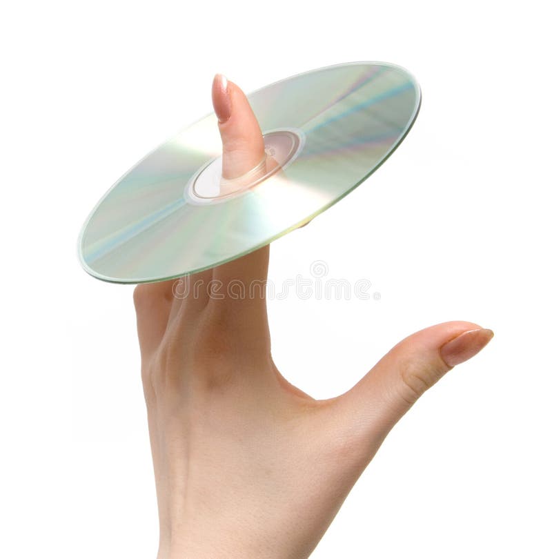 Holding CD on finger stock image. Image of beauty, disk - 2086297