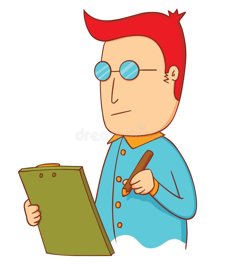 Checking list stock vector. Illustration of pencil, cartoon - 18443724