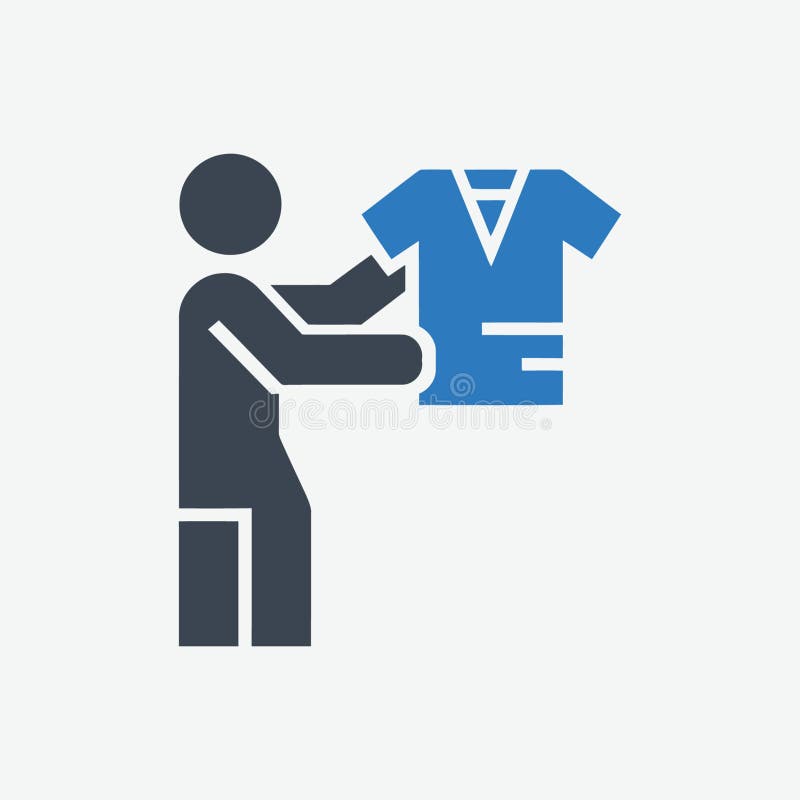 Holding clean shirt icon stock vector. Illustration of tidy - 346302262