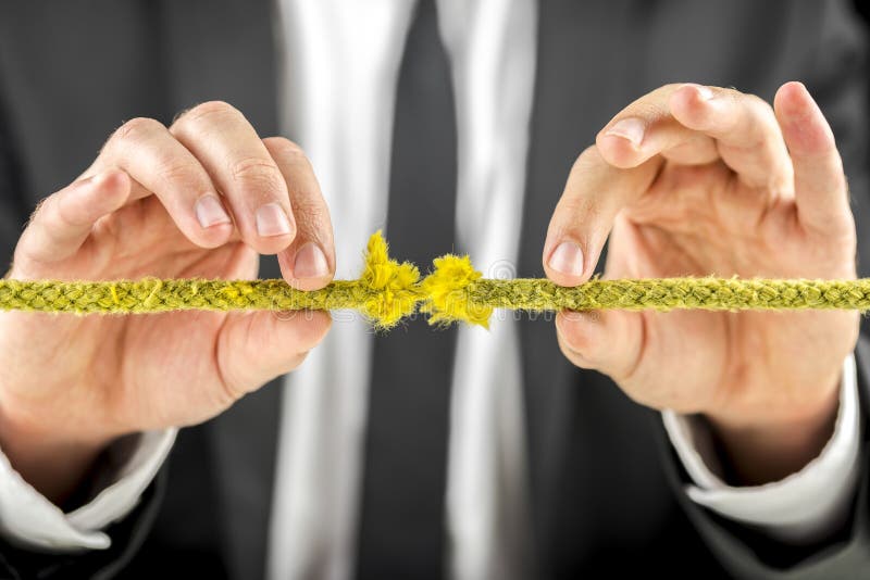 Holding Defective Yellow Rope Stock Image - Image of pressure ...