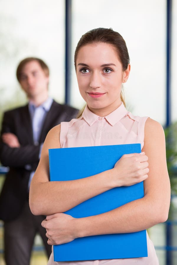 Holding Folder with Important Documents Stock Photo - Image of manager ...