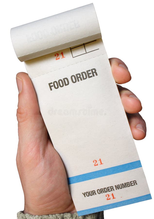 Holding a food order pad. stock photo. Image of copy, holding - 2340880