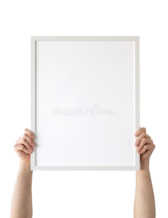 Holding Frame Mockup. Photo Mockup. Man Hands Hold Frame Stock Image ...