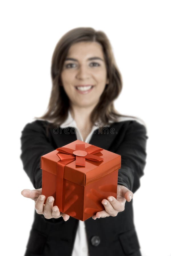 Holding a gift stock photo. Image of present, happiness - 4213384