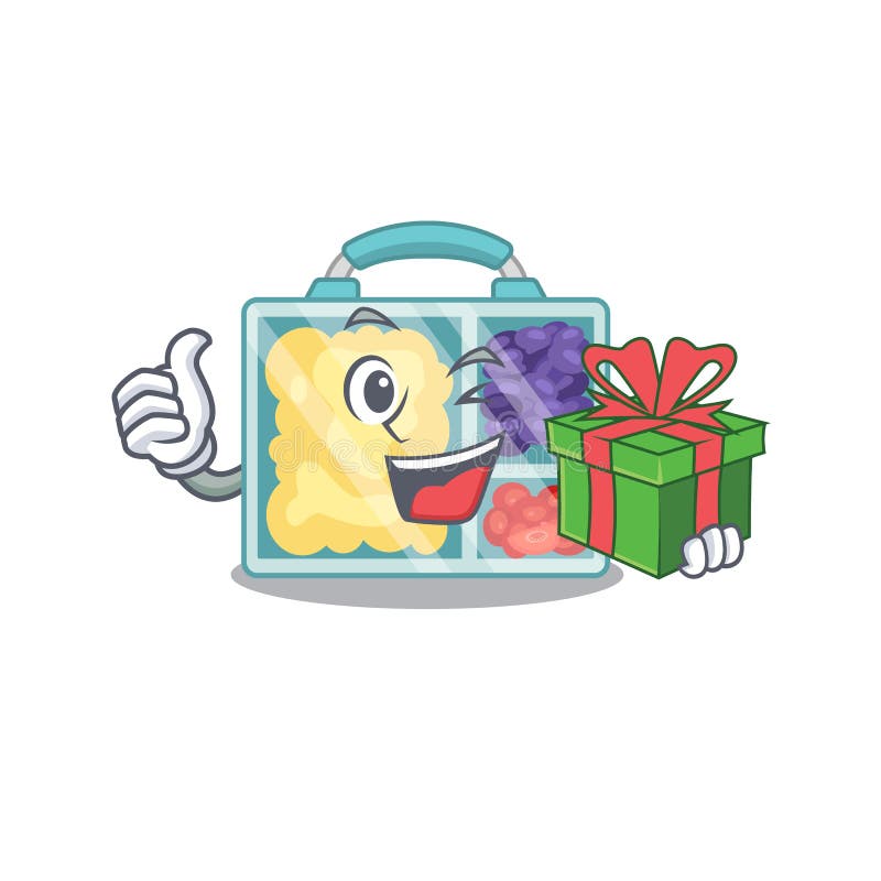 Smiling Lunch Box Character Singing Shape Isolated Stock Vector ...