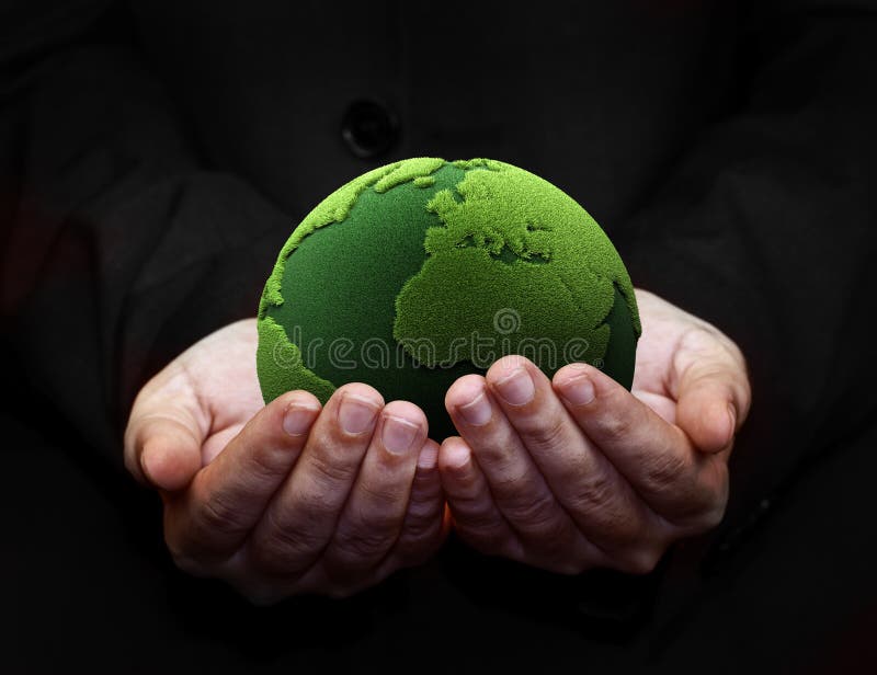 Green earth stock illustration. Illustration of care - 19043267