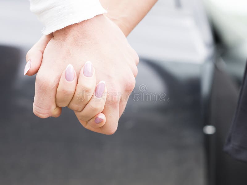 Holding Hand. Man and Woman in Love Stock Image - Image of romance ...